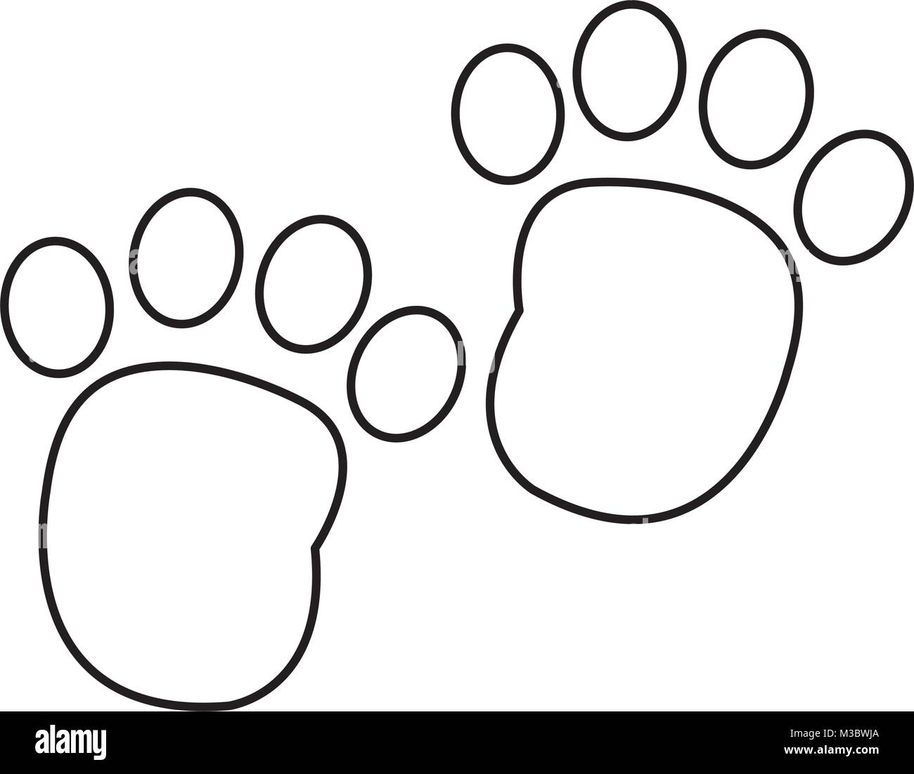 Human shoe prints Stock Vector Images - Alamy