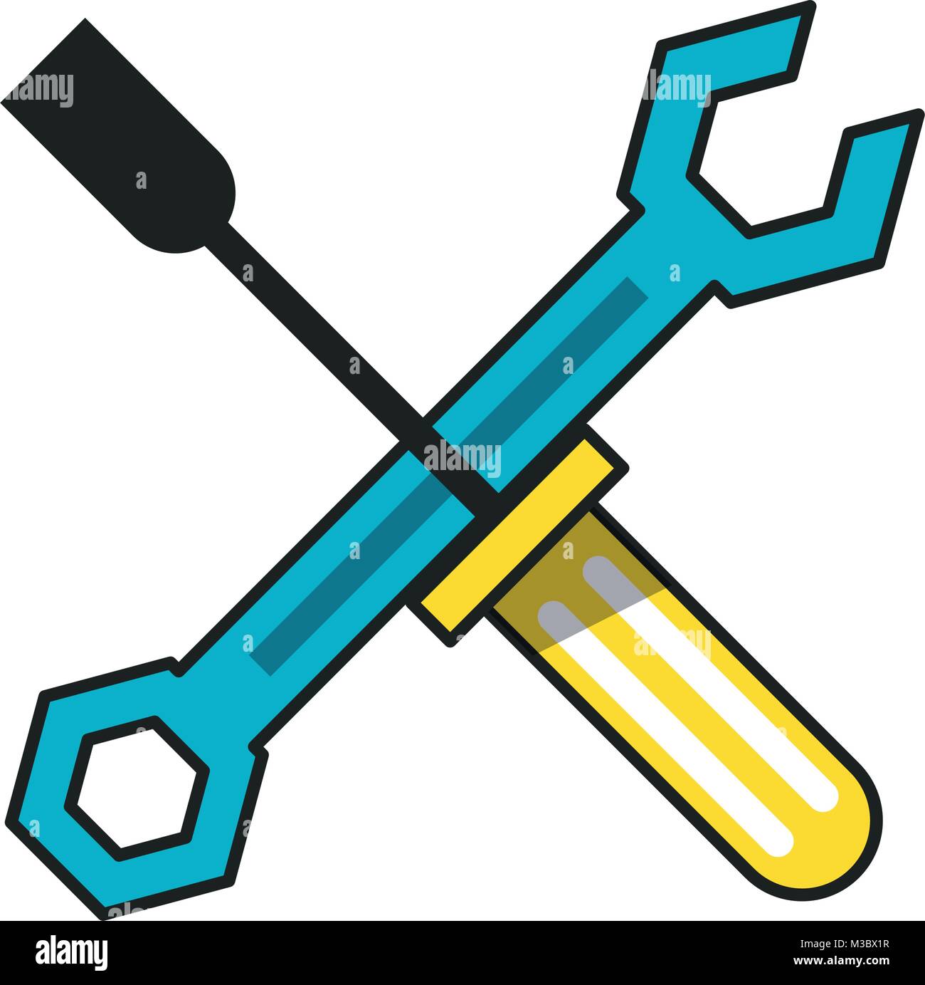 Construction tools crossed Stock Vector Image & Art - Alamy