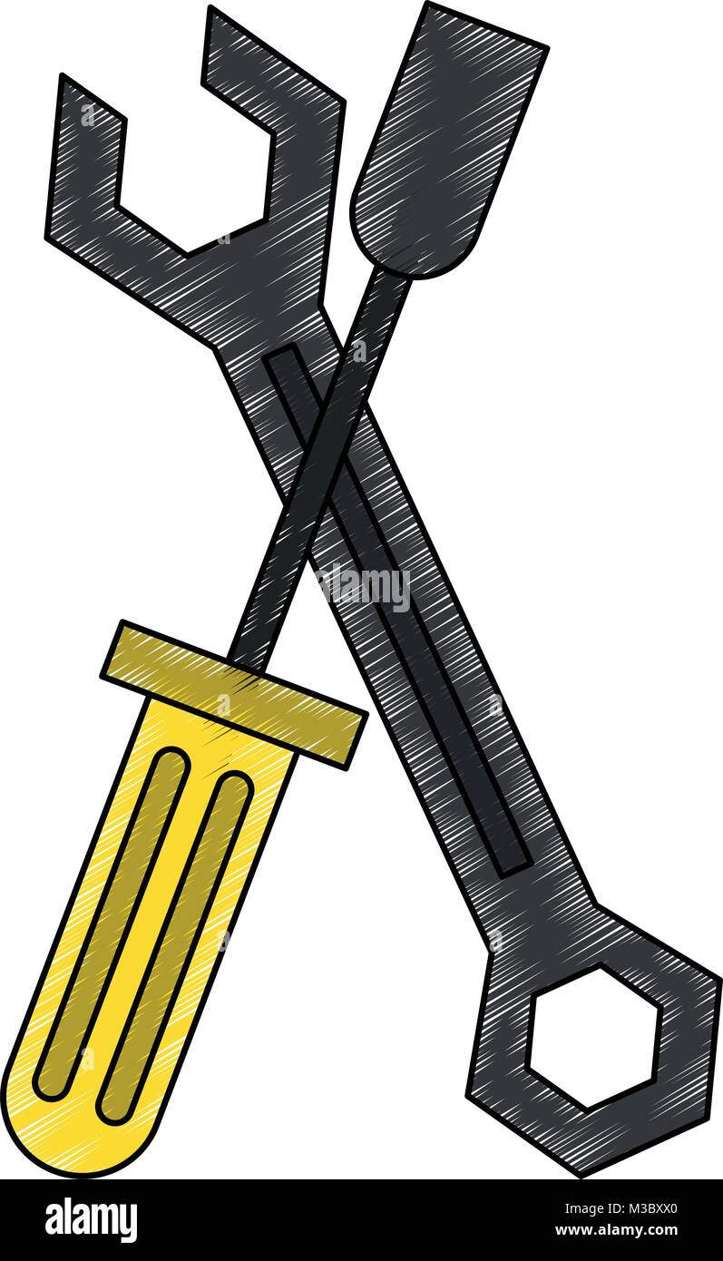 Construction tools crossed Stock Vector Image & Art - Alamy