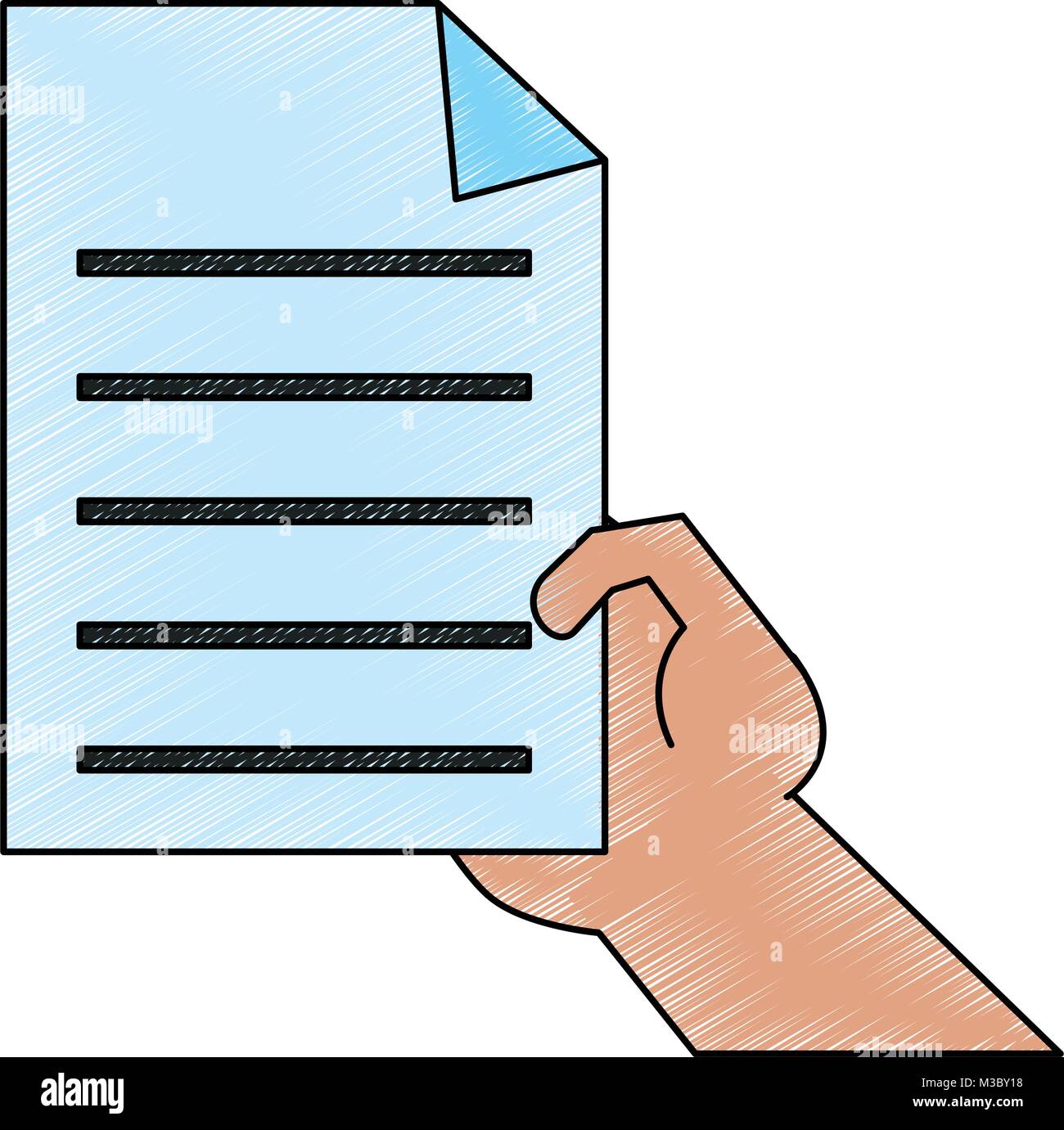 Hand with sheet Stock Vector Image & Art - Alamy