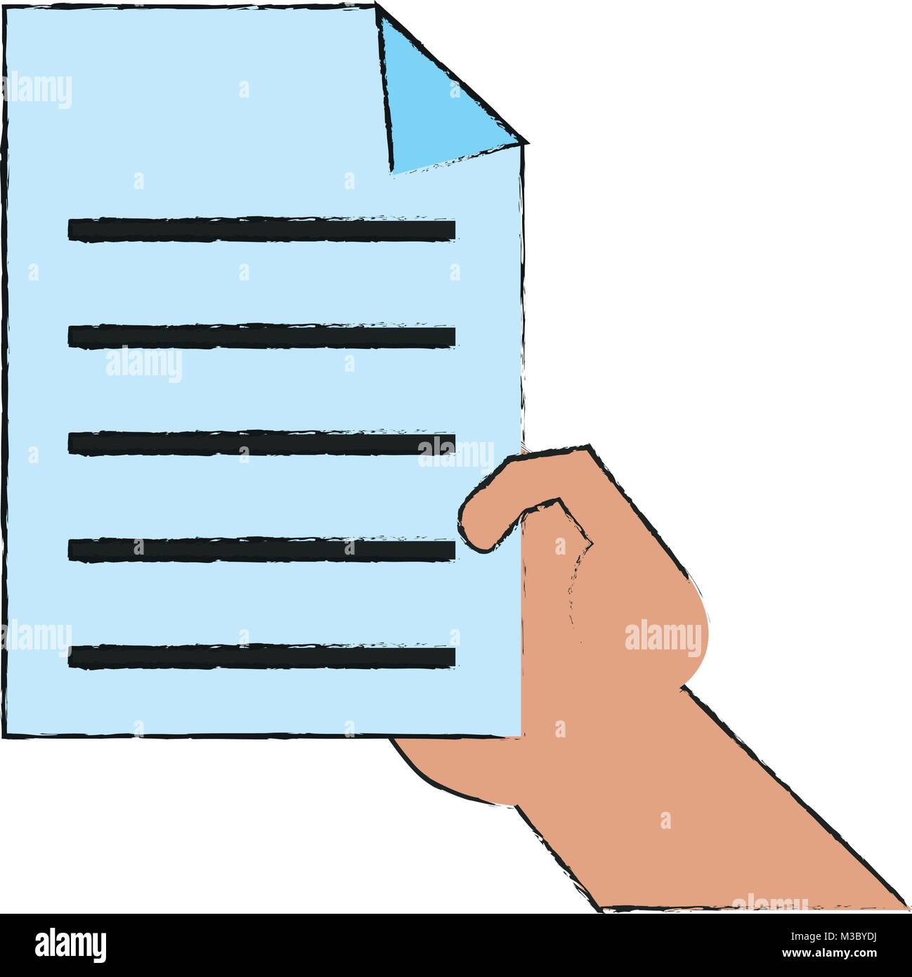 Hand with sheet Stock Vector Image & Art - Alamy