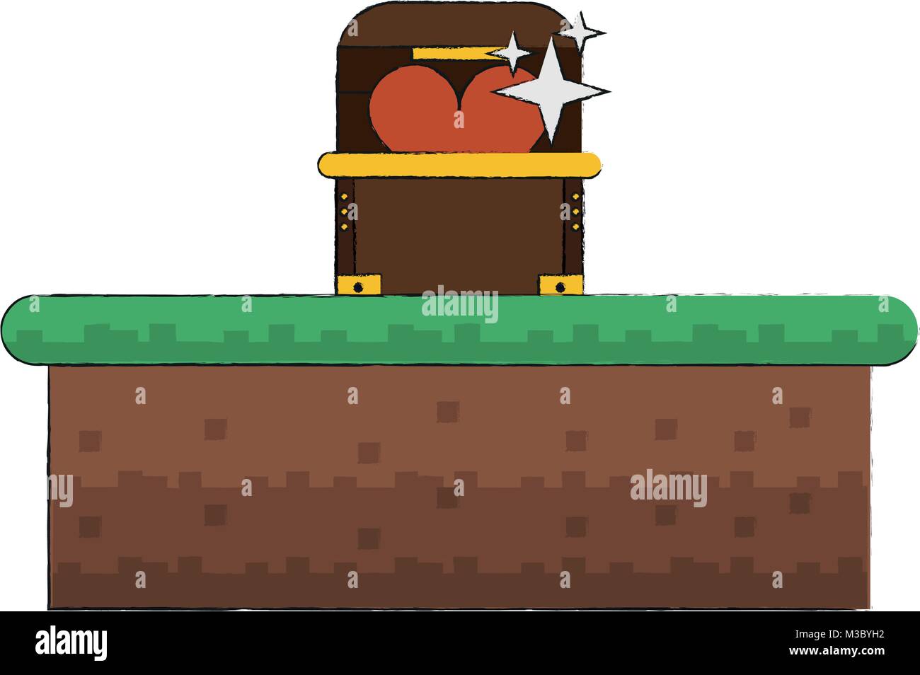 Pixelated game scenery Stock Vector Image & Art - Alamy