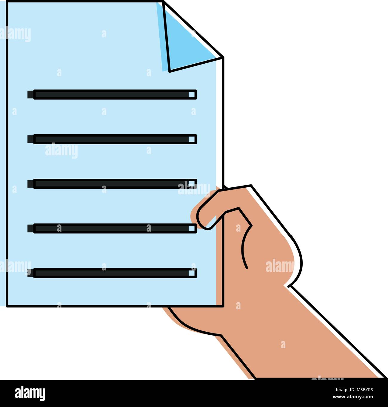 Hand with sheet Stock Vector Image & Art - Alamy
