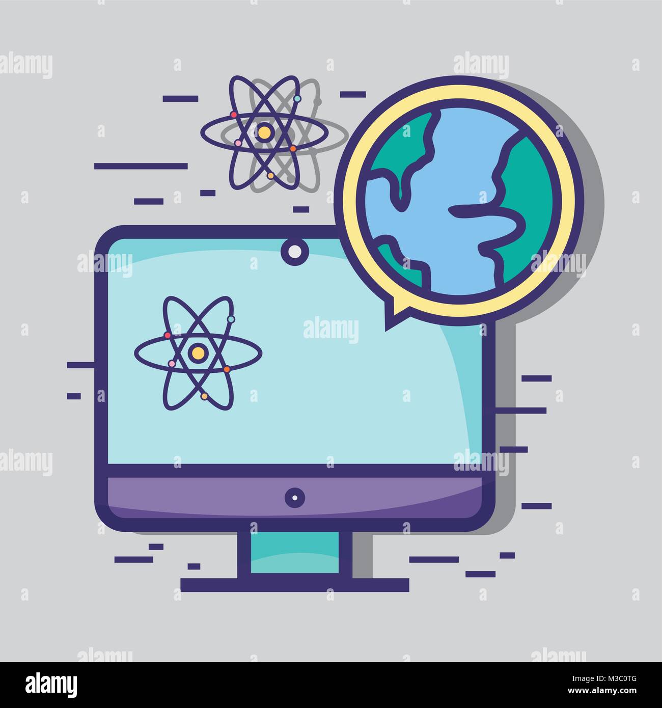 Computer illustration atoms hi-res stock photography and images - Alamy