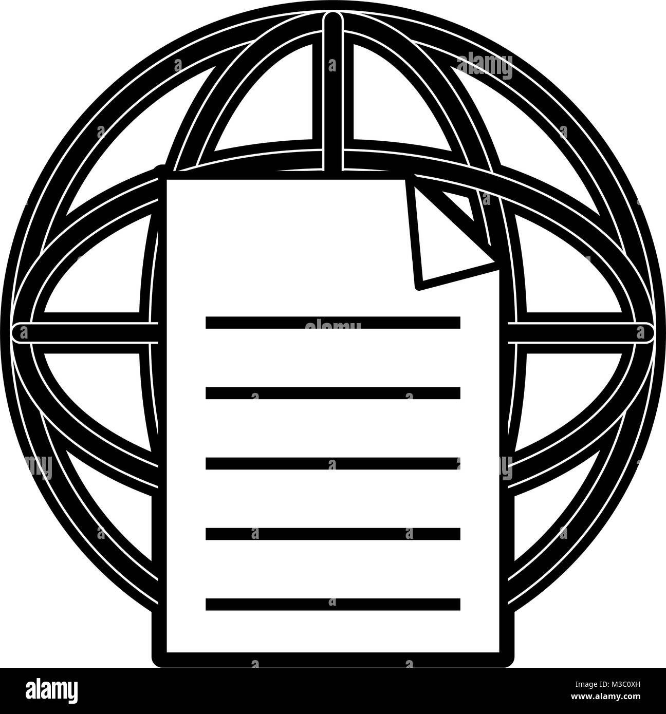 Global document sphere Stock Vector Image & Art - Alamy