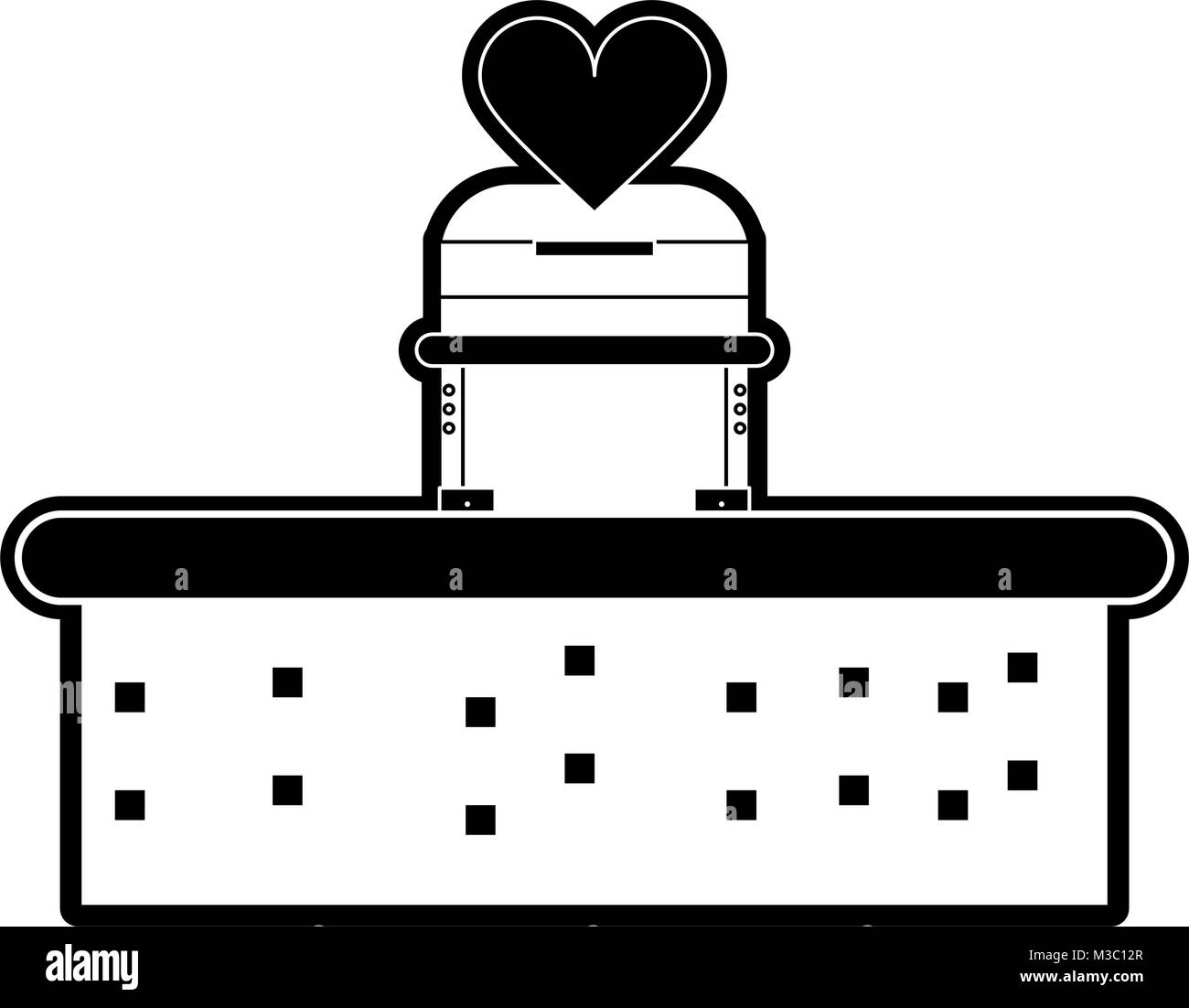 Black pixelated heart icon Stock Vector Images - Alamy