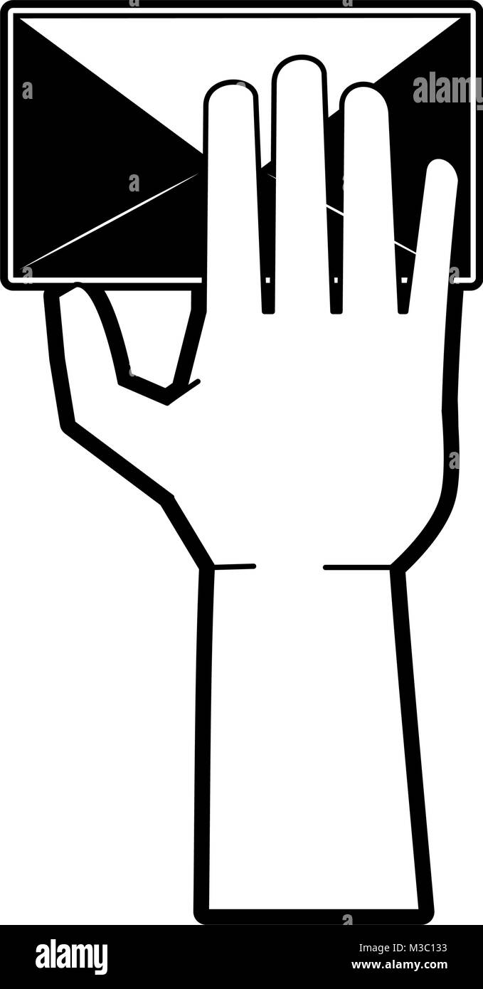 Hand with mail Stock Vector Image & Art - Alamy