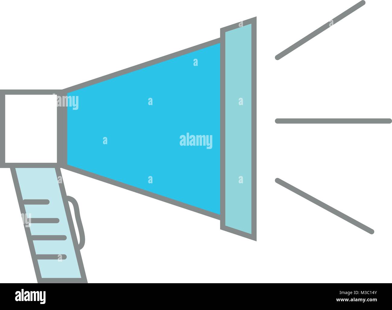 Line color megaphone sound hi-res stock photography and images - Alamy