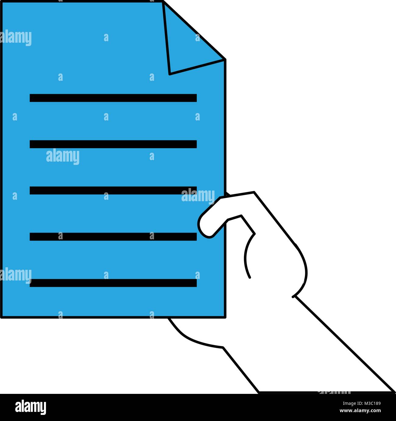 Hand with sheet Stock Vector Image & Art - Alamy