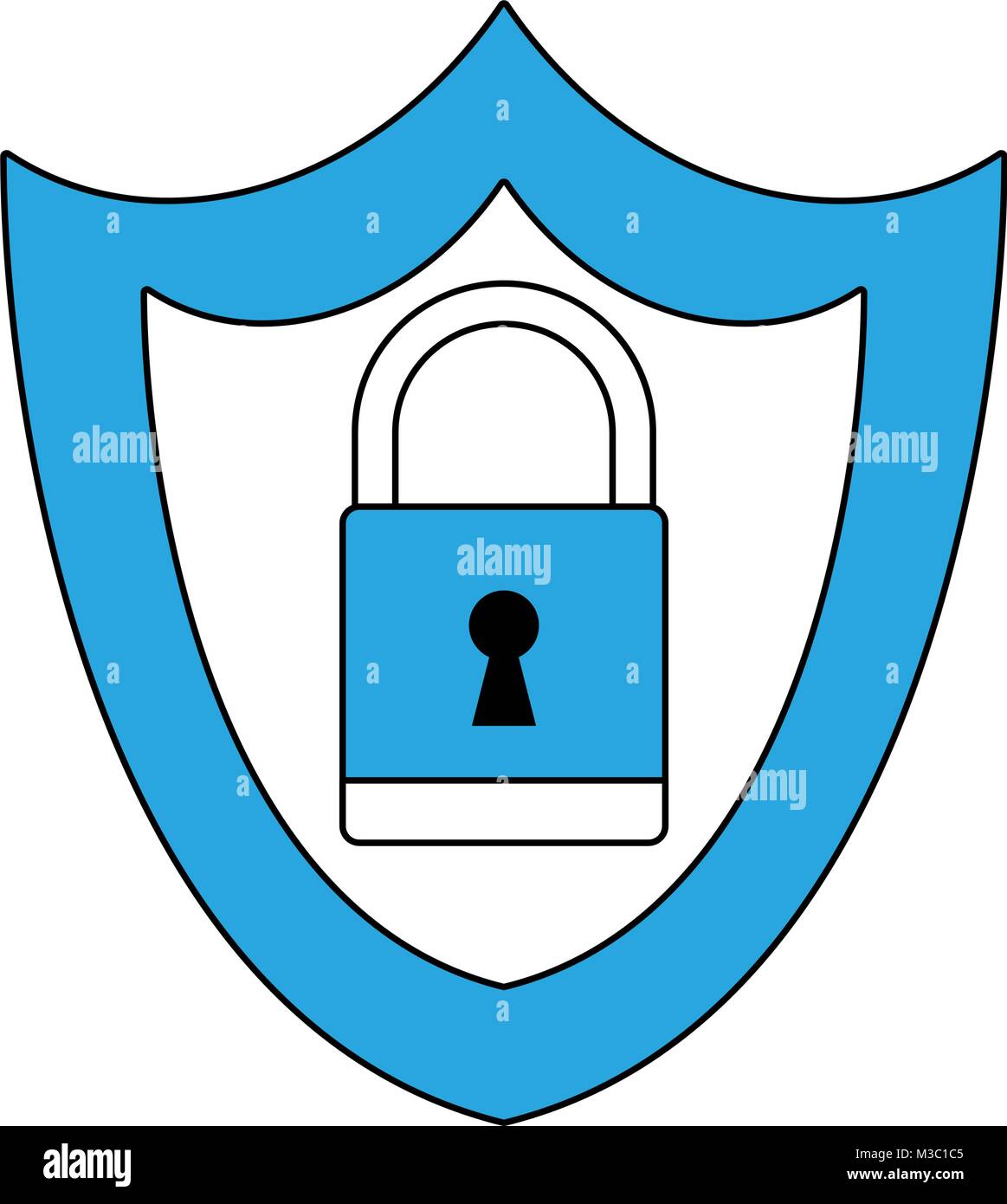 Shield security symbol Stock Vector Image & Art - Alamy