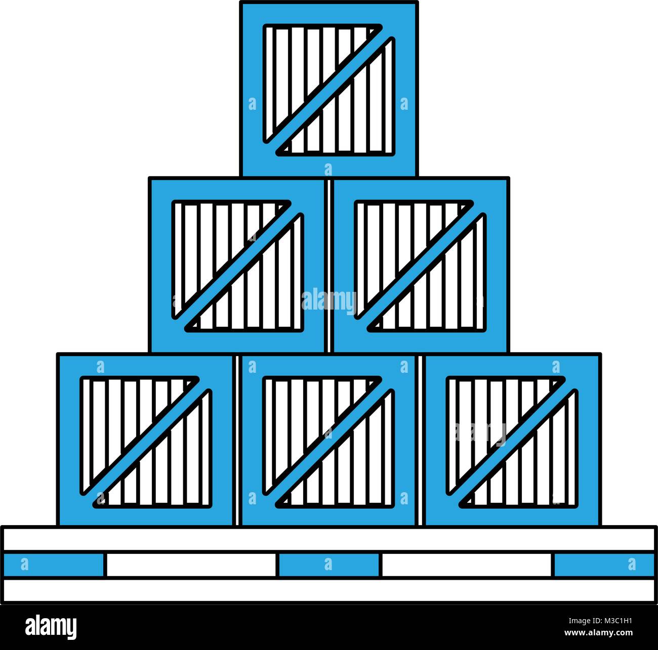 Videogame wooden boxes cartoon Stock Vector Image & Art - Alamy