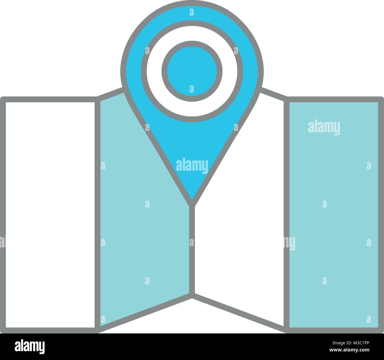 line color global atlas map with location symbol Stock Vector Image ...