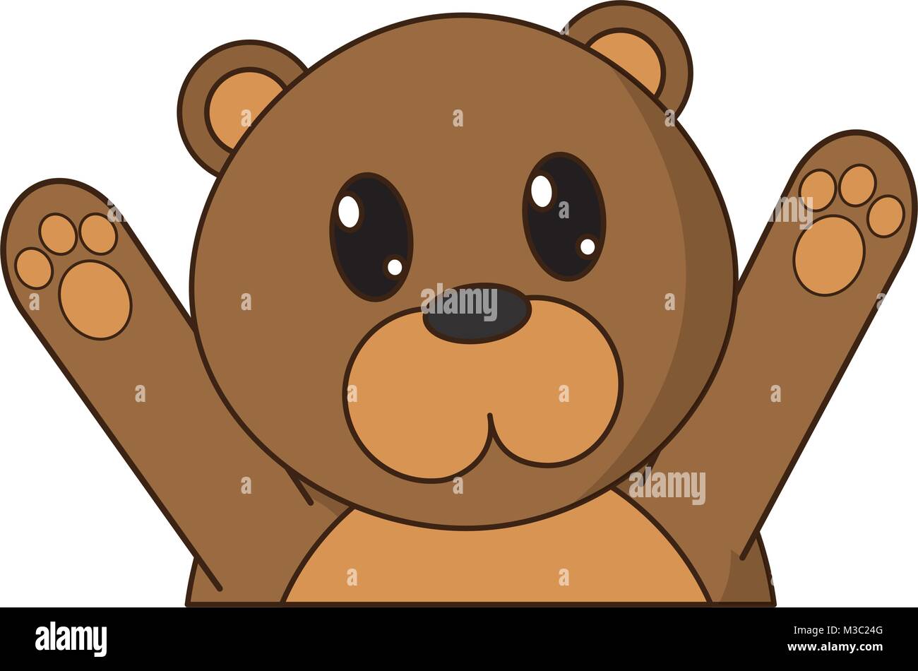 bear cute animal with hands up Stock Vector Image & Art - Alamy