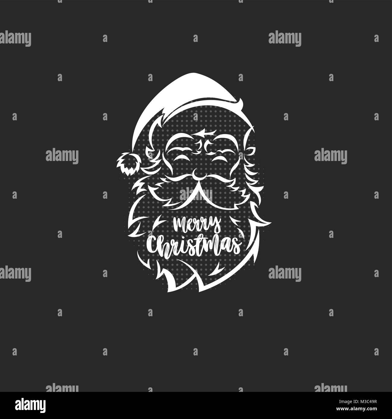 Abstract drawing santa claus Black and White Stock Photos & Images - Alamy