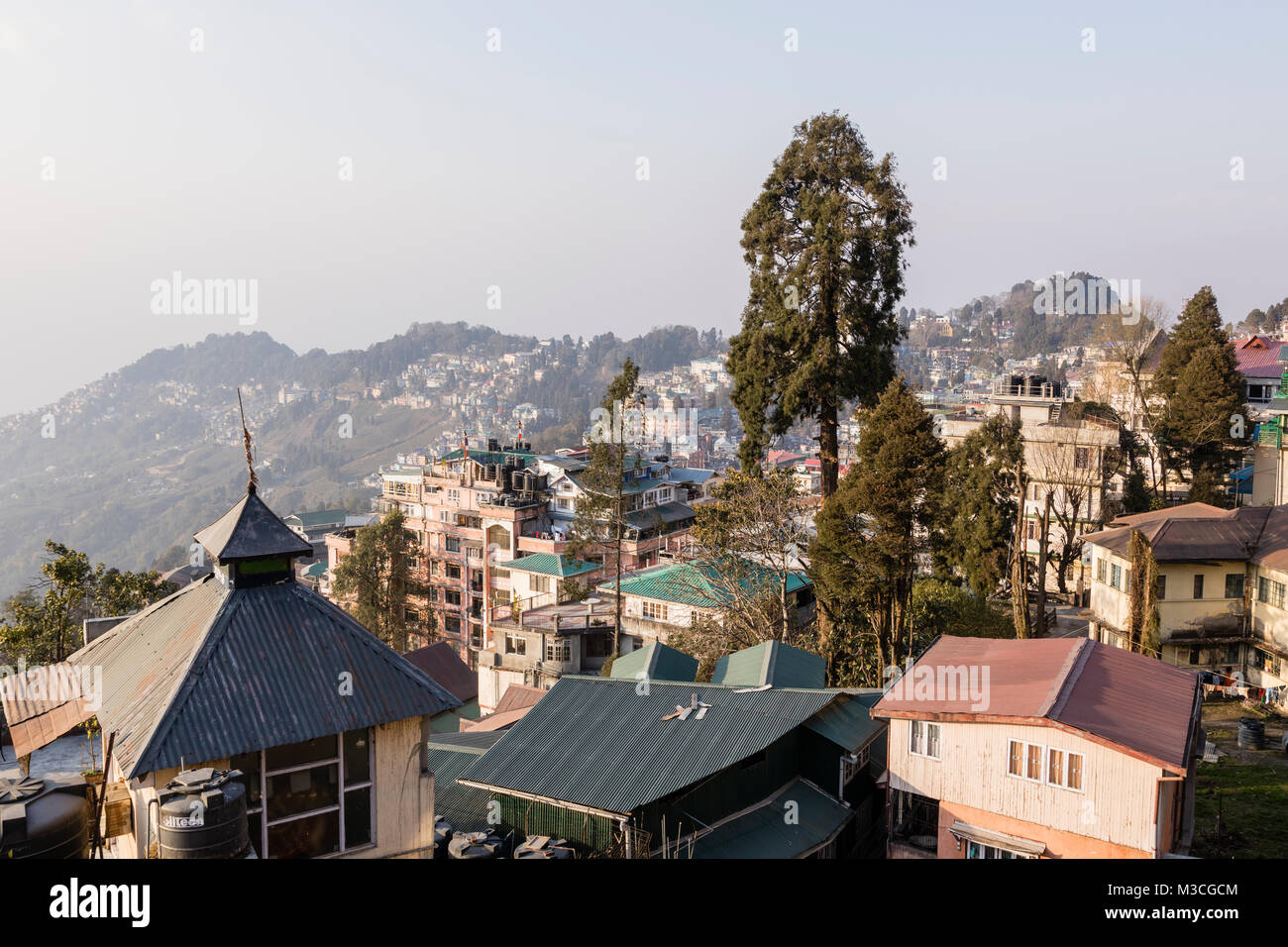 DARJEELING, INDIA, March 6 2017: View of Darjeeling city in west bengal ...
