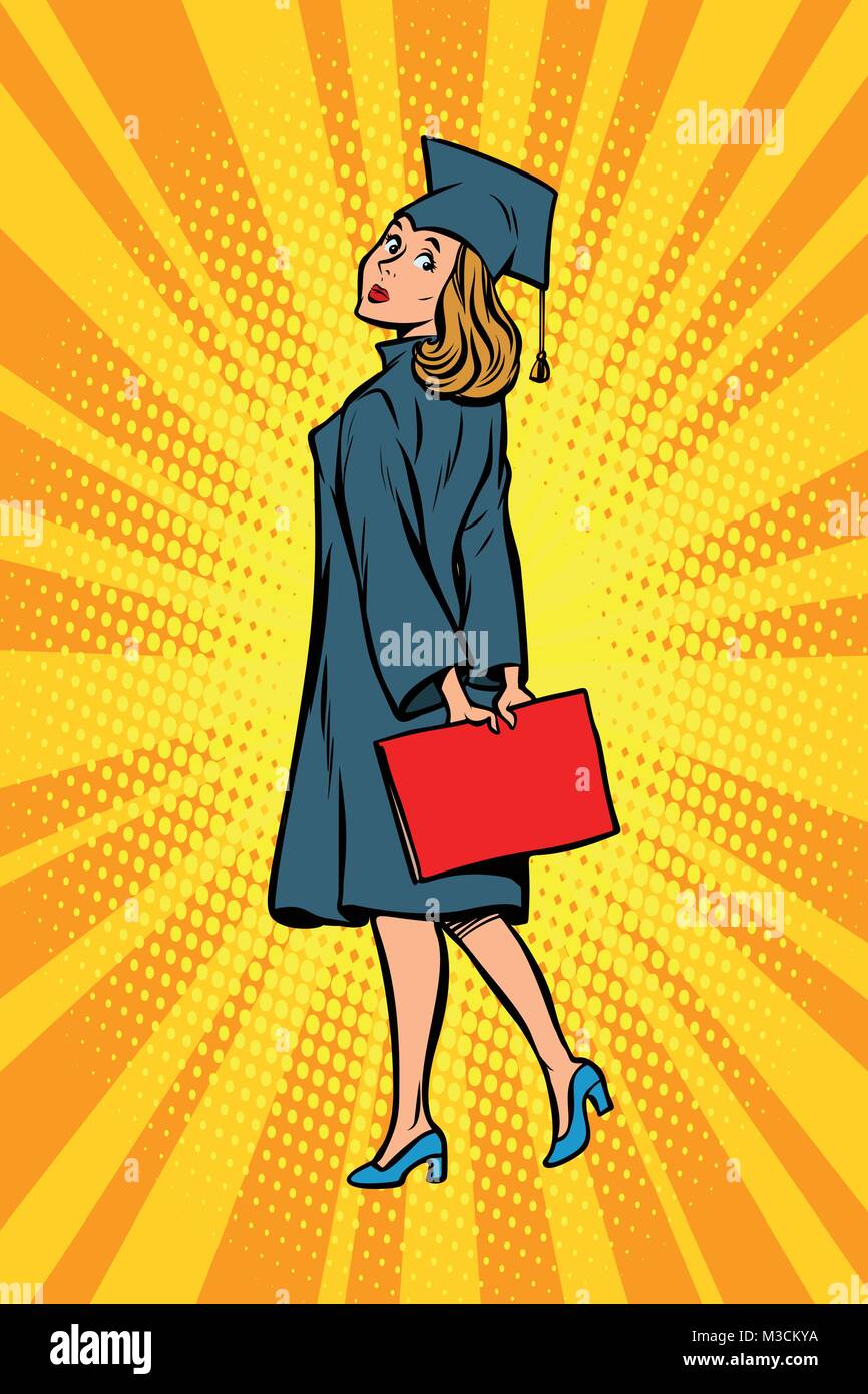 Science graduate woman cartoon Stock Vector Images - Alamy