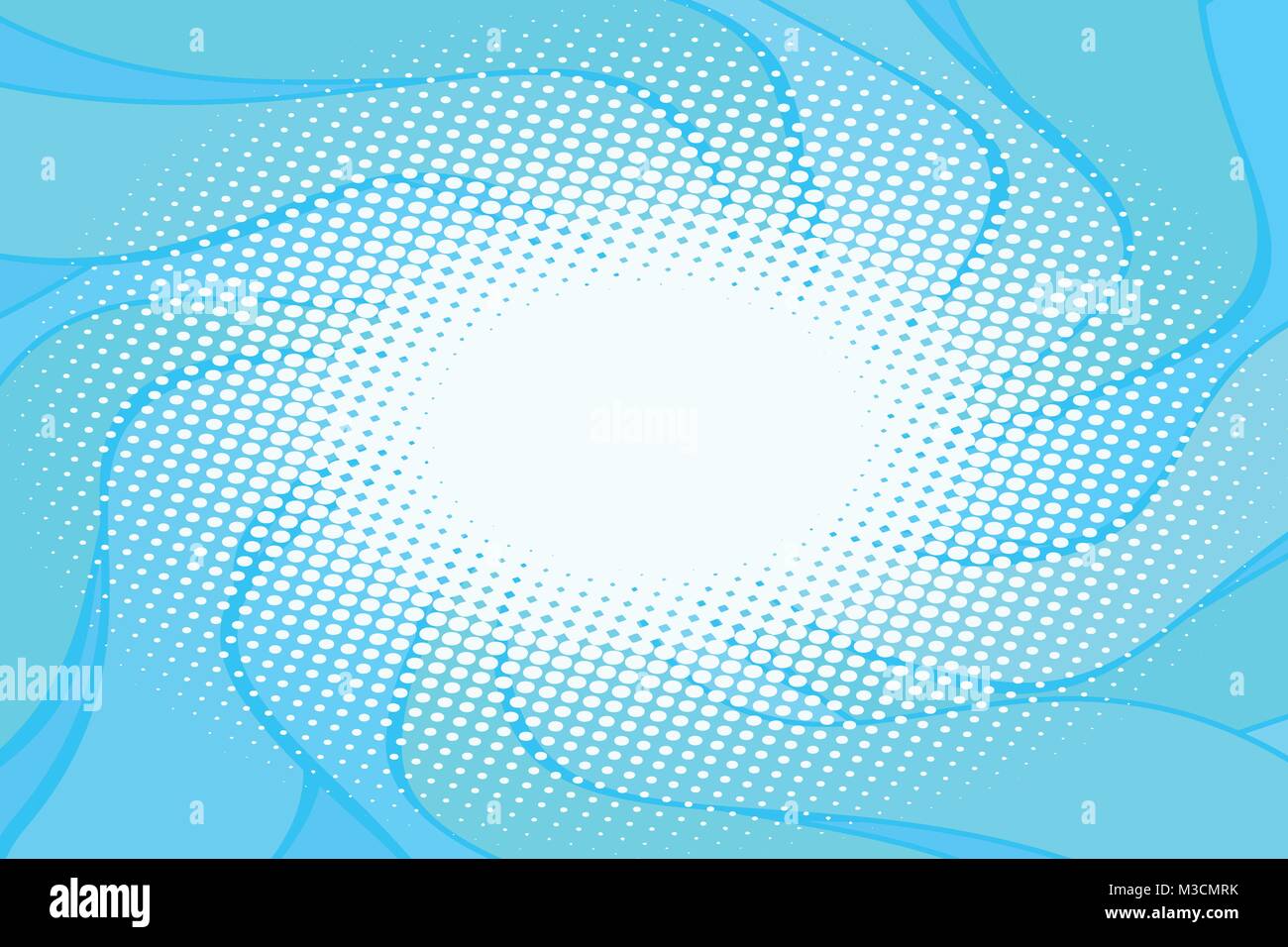 blue spiral background. Comic cartoon pop art illustration retro ...