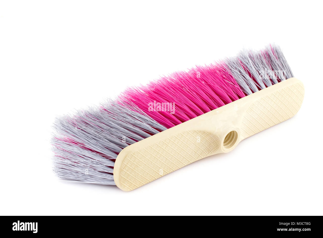 Colorful broom isolated on white background Stock Photo - Alamy