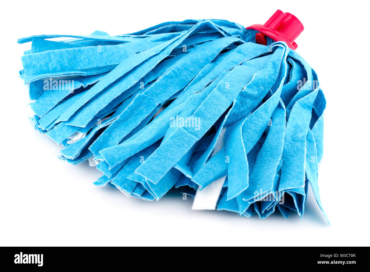 Blue mop isolated on white background Stock Photo - Alamy
