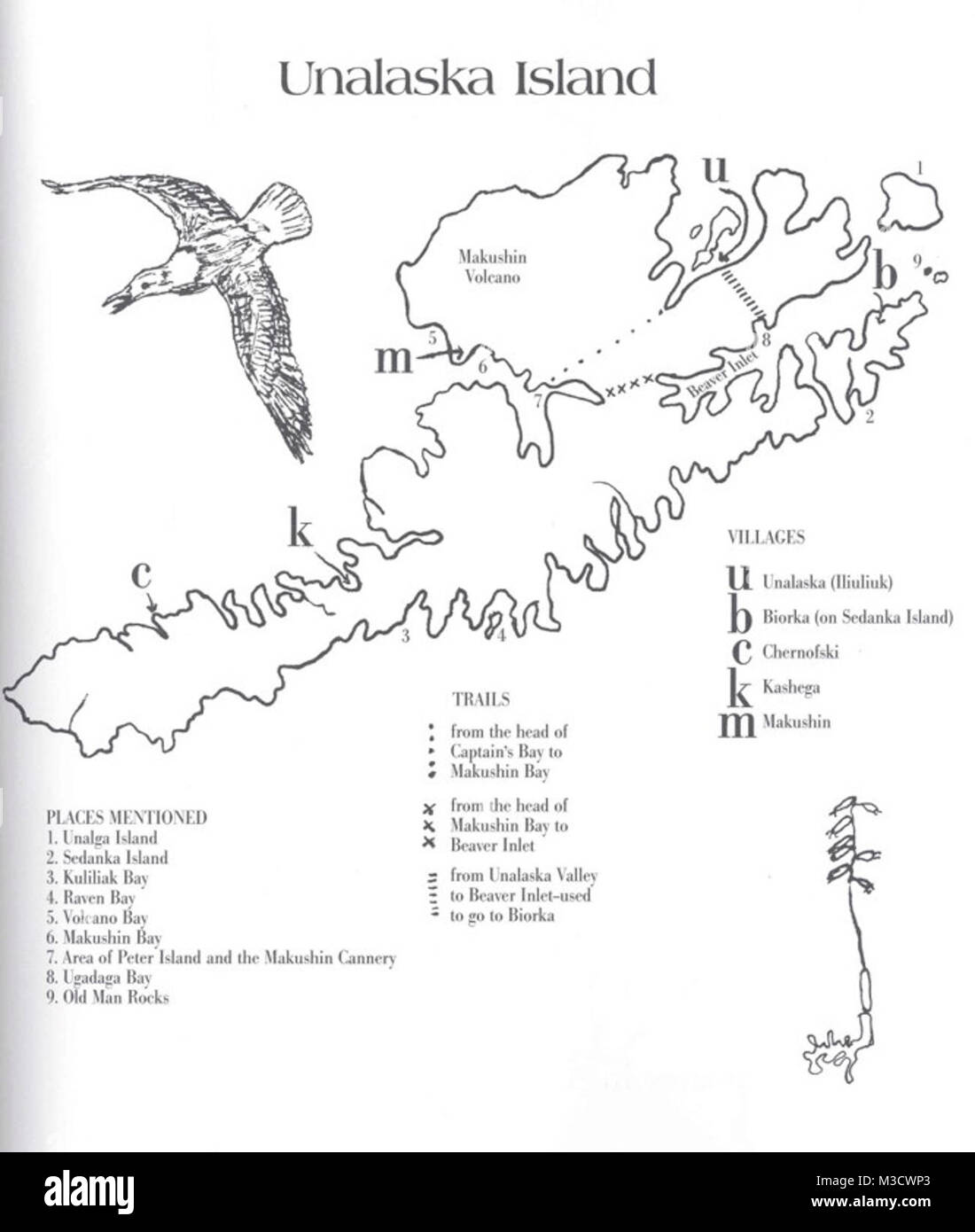 Trails on Unalaska Island Stock Photo - Alamy