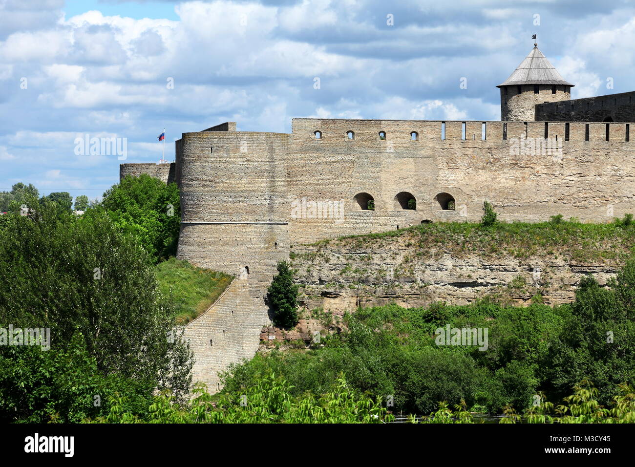 Ivangorod Russia June 2, 2013 wall Fortress attraction Stock Photo - Alamy