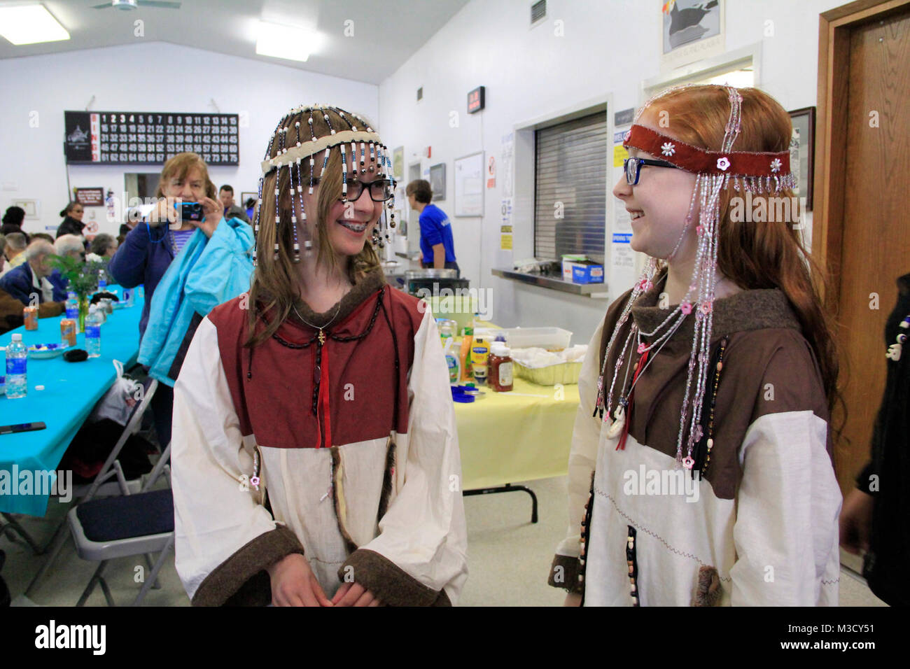 Unalaska Unangax Dancers Stock Photo - Alamy