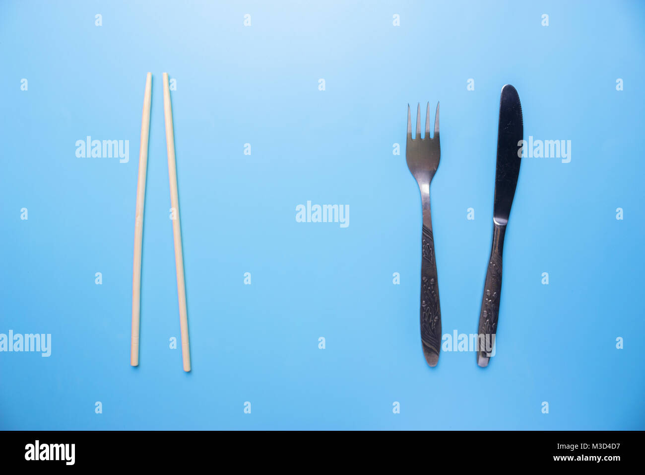 Chopsticks culture fork knife cutlery hi-res stock photography and ...