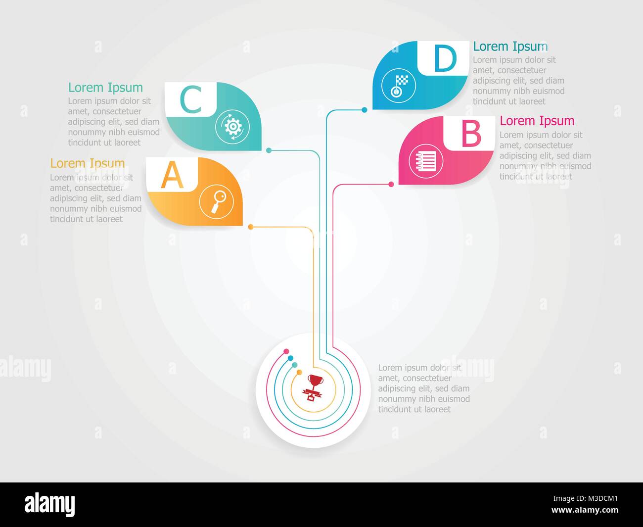 illustration of modern tree infographic element vector background Stock ...