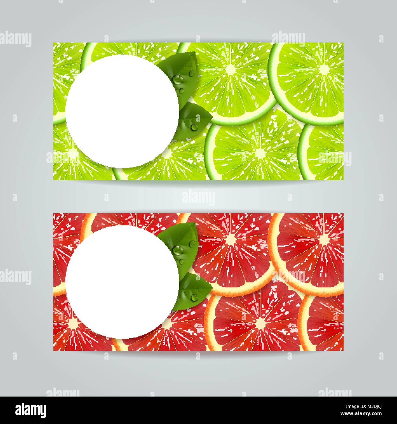 set of banners with lime, grapefruit Stock Vector Image & Art - Alamy