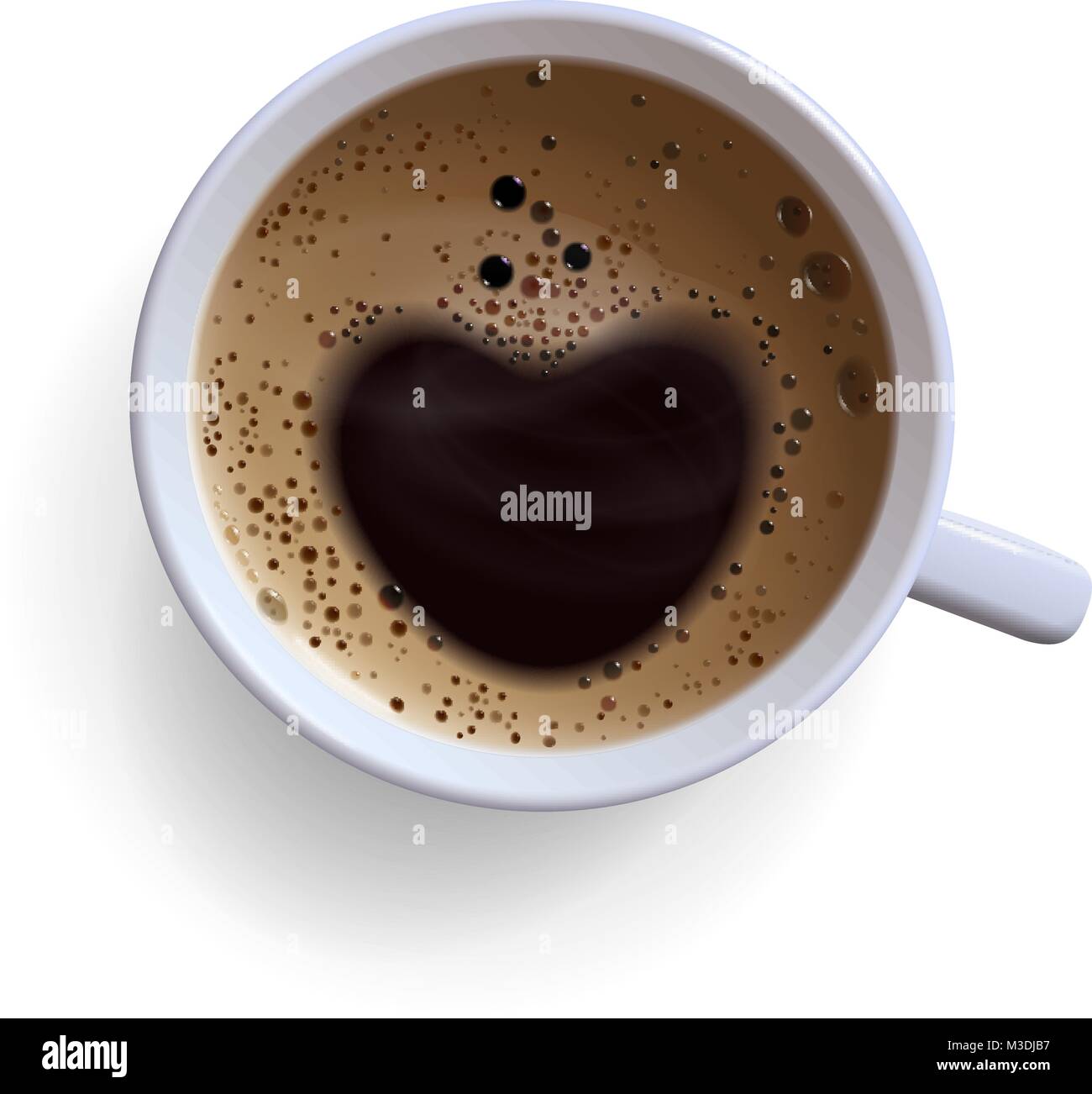 Coffee foam heart Stock Vector Images - Alamy