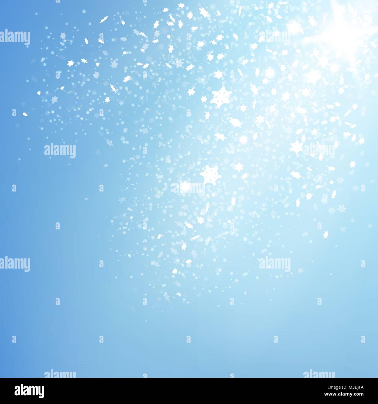 Snowflakes falling in snow Stock Vector Images - Alamy