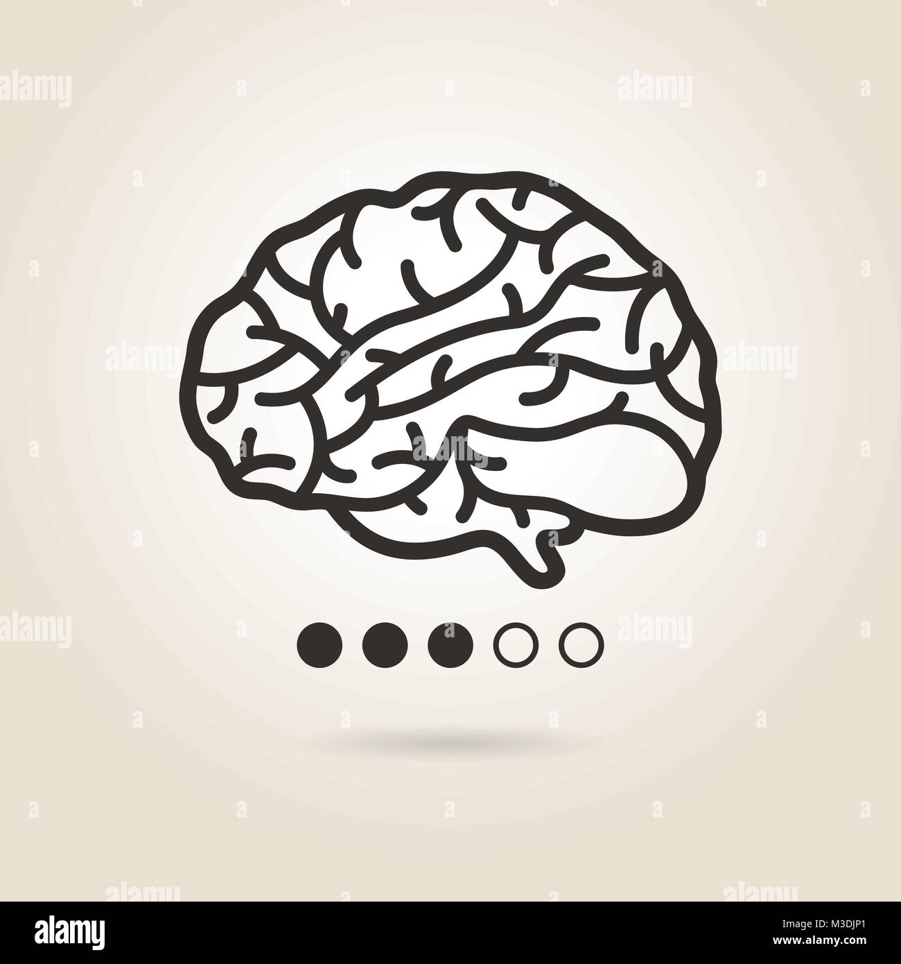 Human brain icon on Stock Vector Images - Alamy