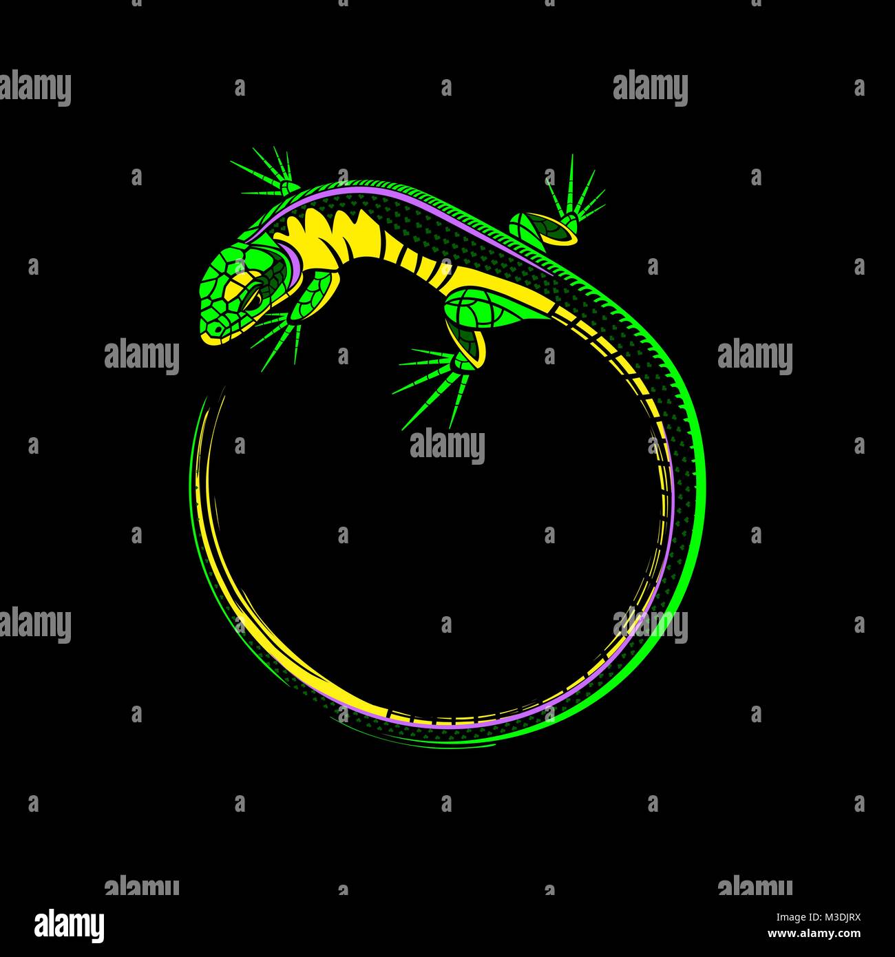lizard logo on a black background Stock Vector Image & Art - Alamy