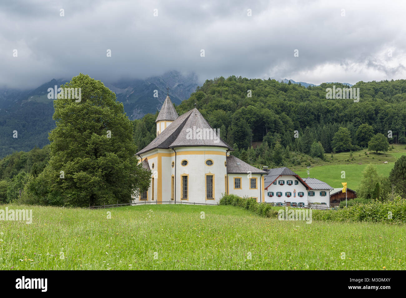 Bavarian alps church hi-res stock photography and images - Alamy