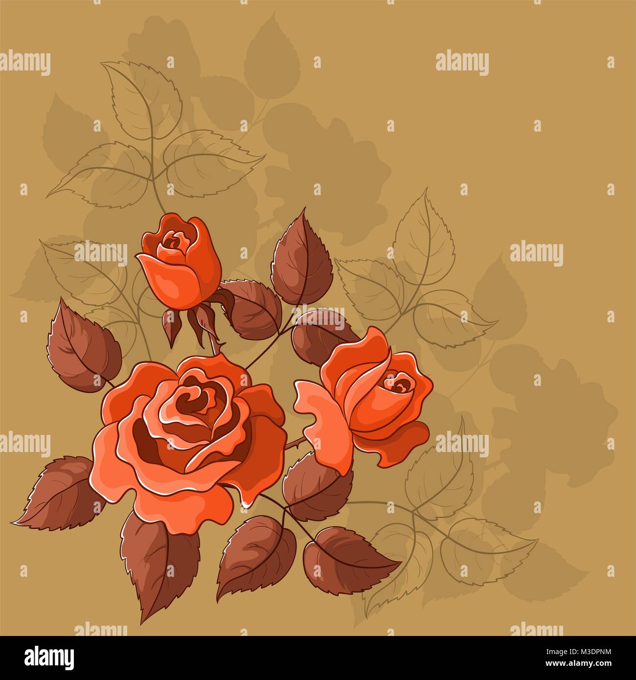 Flower background, roses Stock Vector Image & Art - Alamy