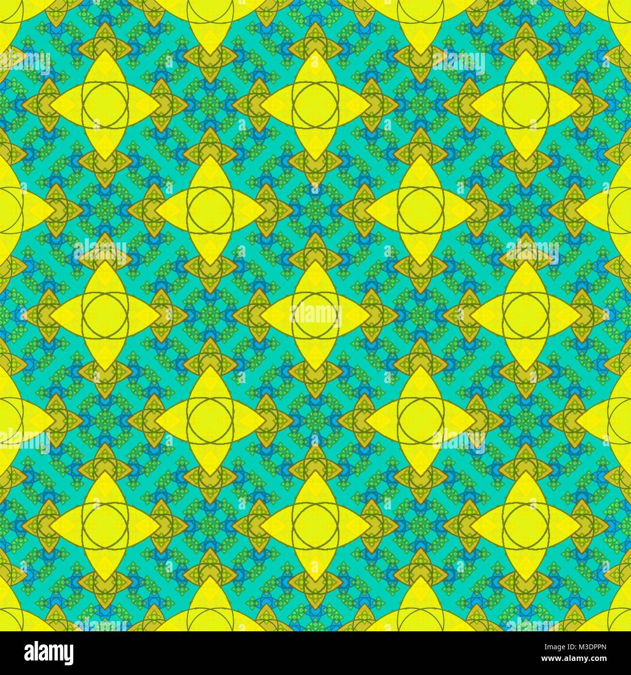 Seamless ornament blue yellow Stock Vector Images - Alamy