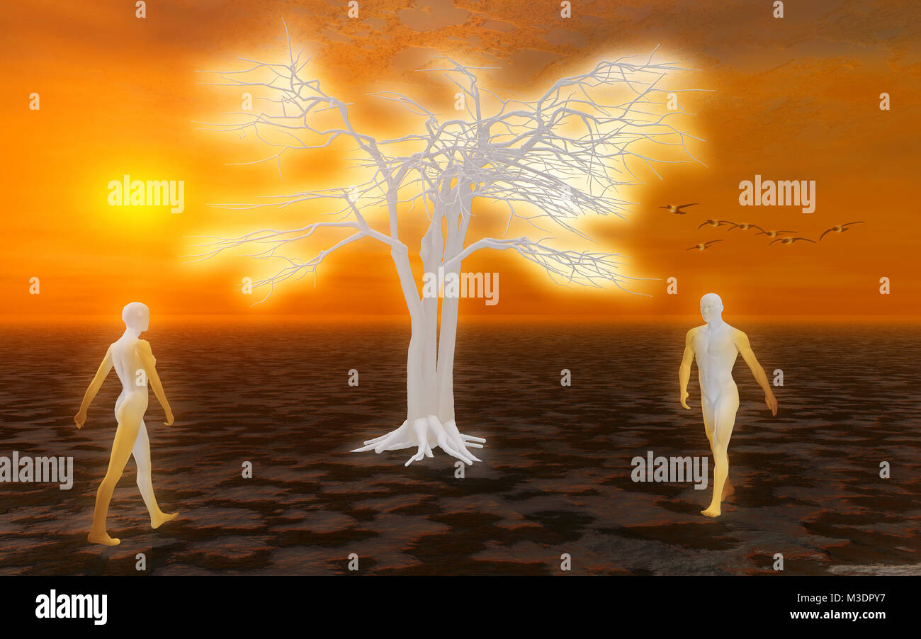 Adam and eve tree of life hi-res stock photography and images - Alamy