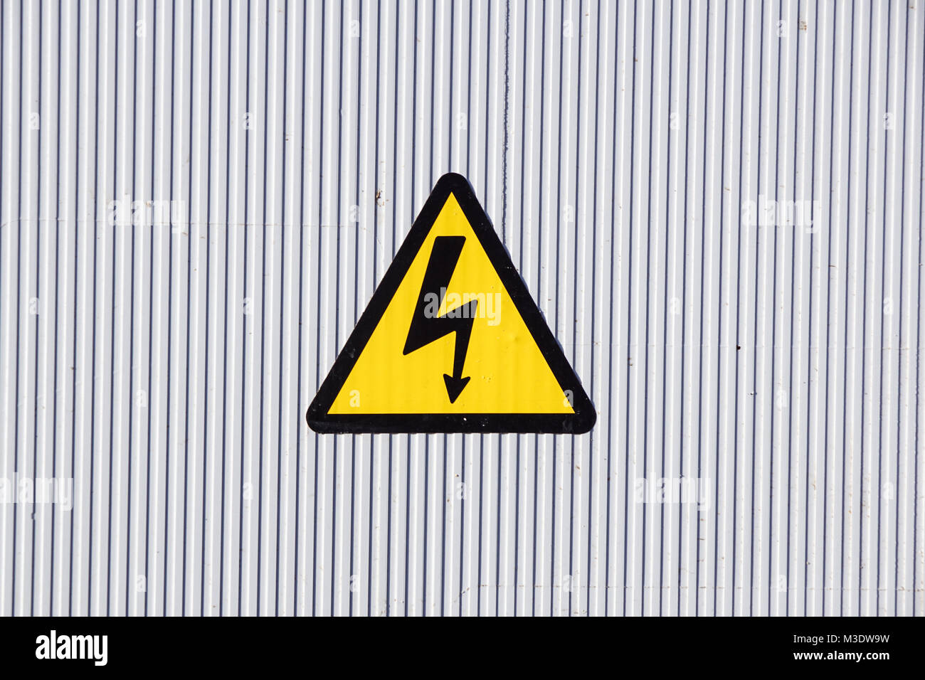 Sign on high electric voltage on a transformer box Stock Photo - Alamy