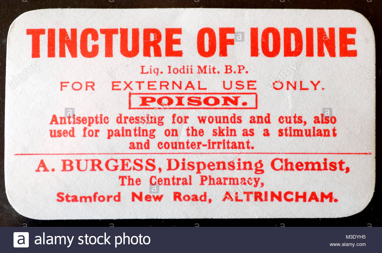 Vintage Chemist labels for Medicine bottles early 1900s - Tincture of ...