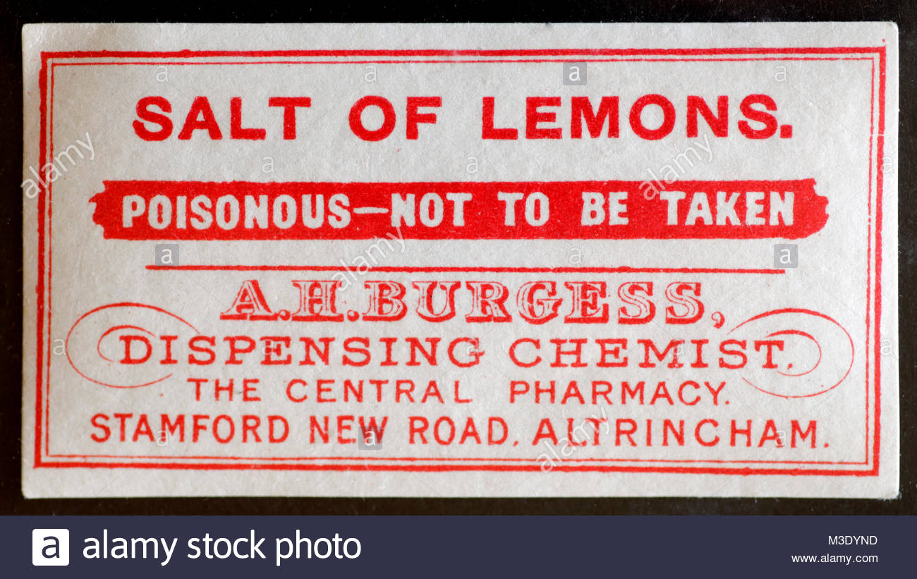 Vintage Chemist labels for Medicine bottles early 1900s - Salt of ...