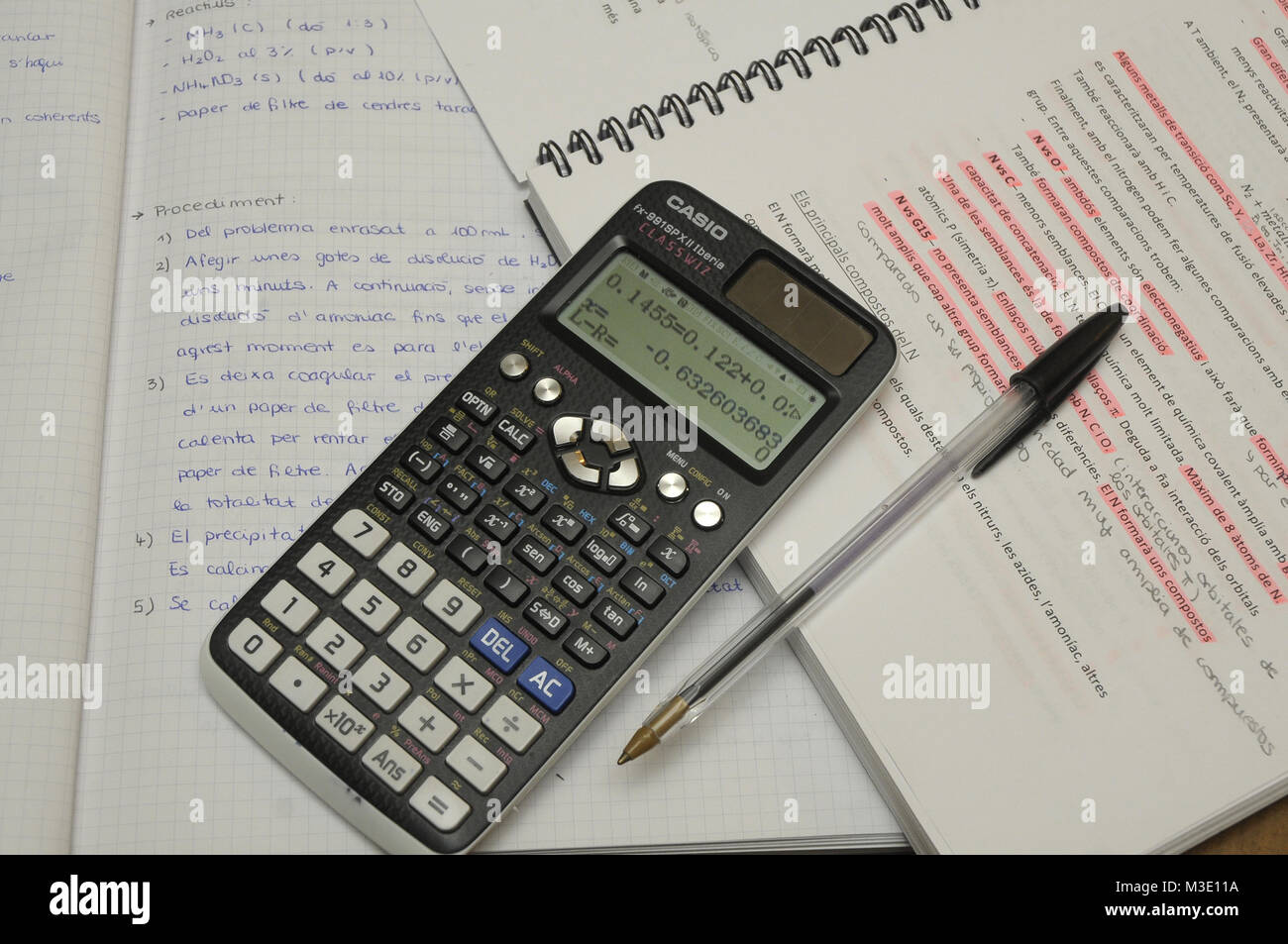 electronic calculator of an chemical engineering student Stock Photo ...