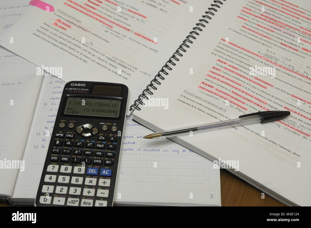 electronic calculator of an chemical engineering student Stock Photo ...