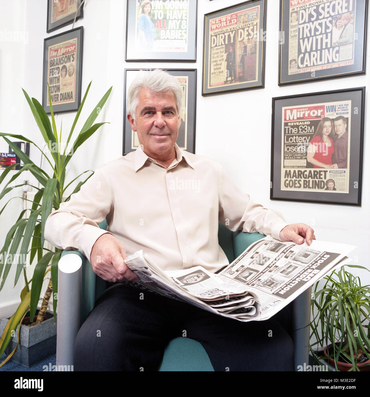 Portrait of Max Clifford English publicist famous for his "kiss-and ...
