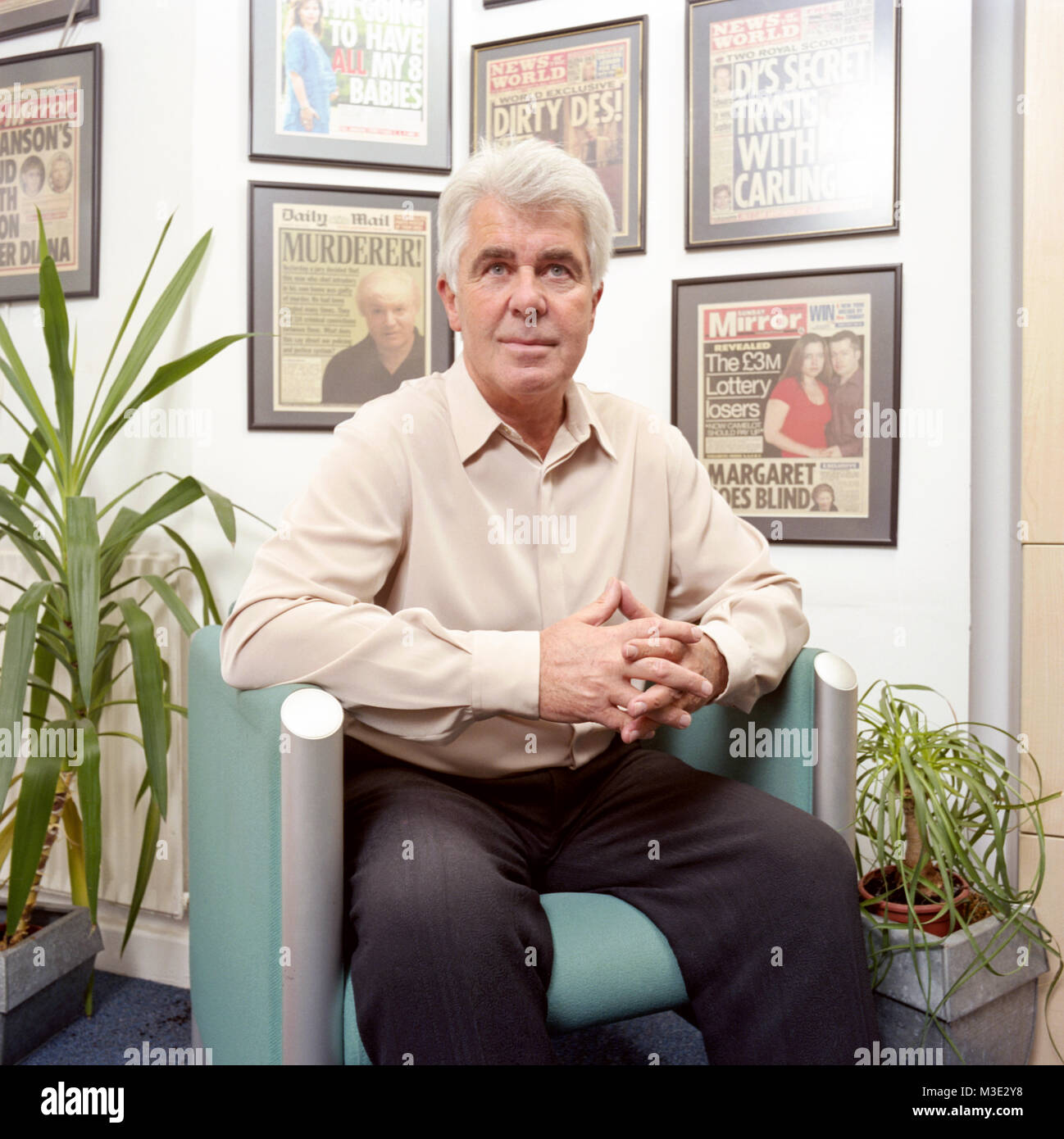 Portrait of Max Clifford English publicist famous for his "kiss-and ...
