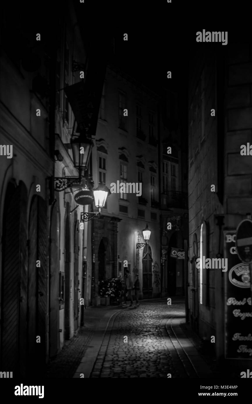 Old streets in ancient Black and White Stock Photos & Images - Alamy