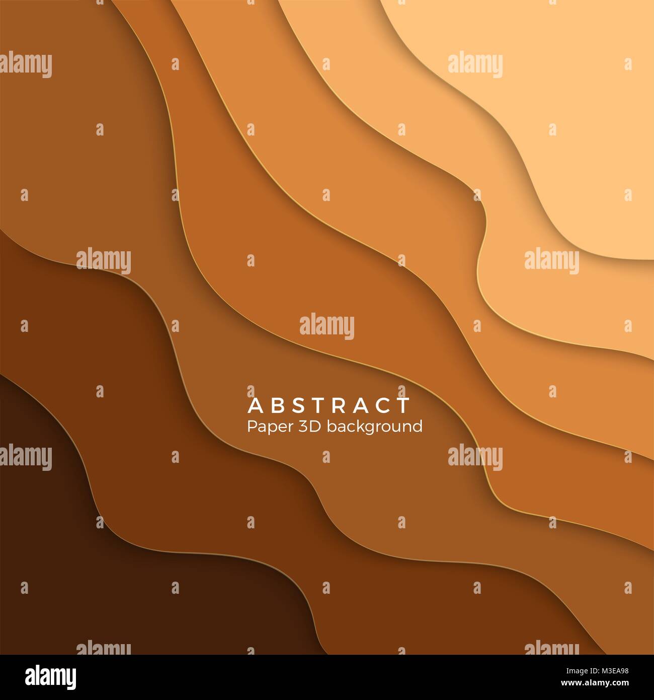 Color abstract sand background. Paper cut yellow gradient. Layer yellow ...