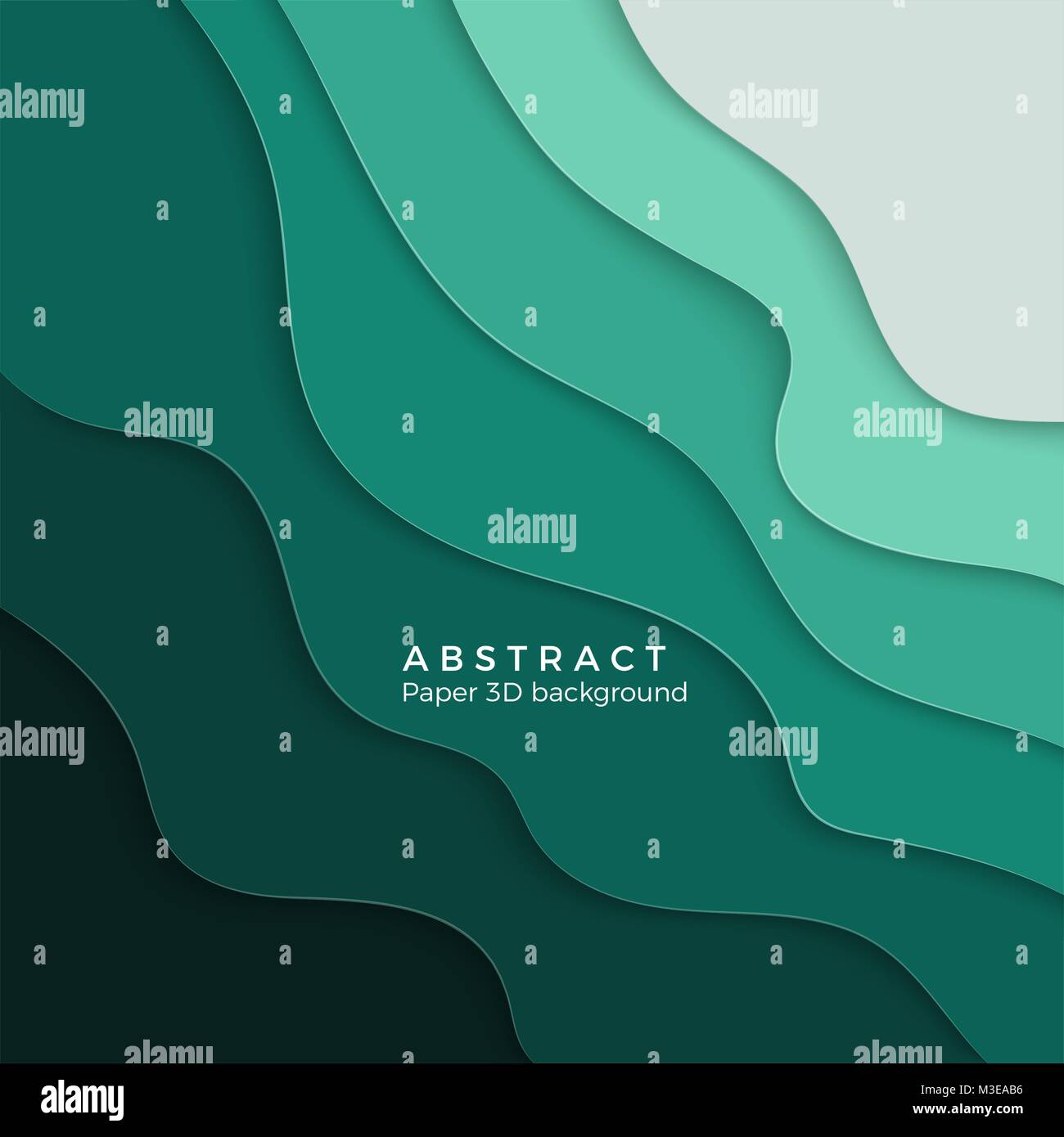 Green cut paper background Stock Vector Images - Alamy