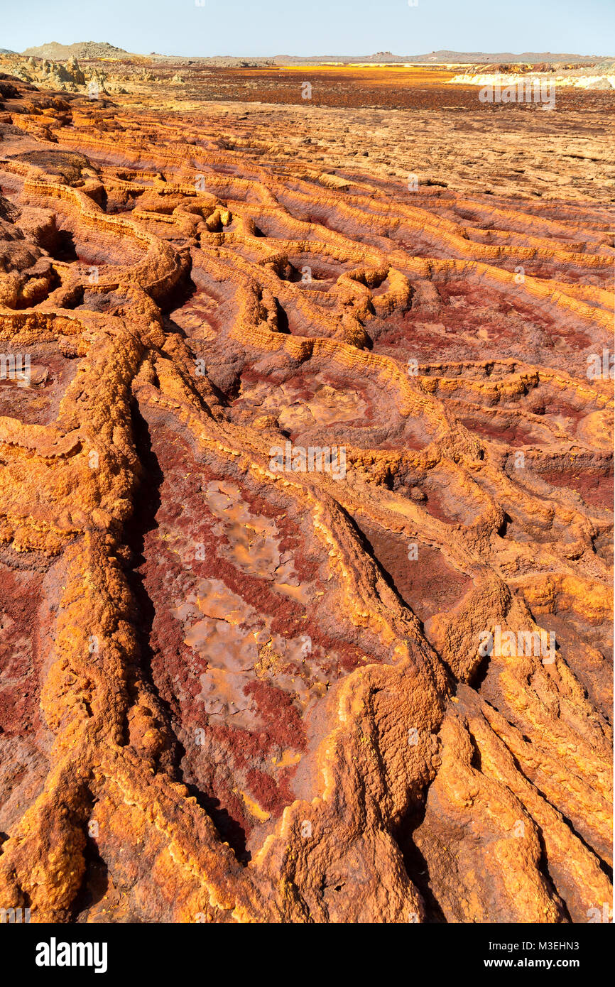 in danakil ethiopia africa the volcanic depression of dallol Stock ...