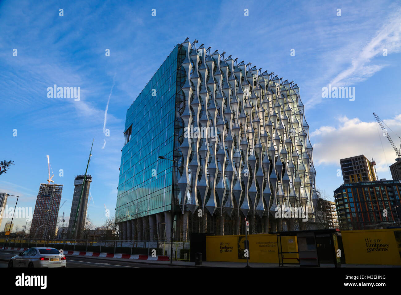 Exterior views of the new United States Embassy been built in London ...