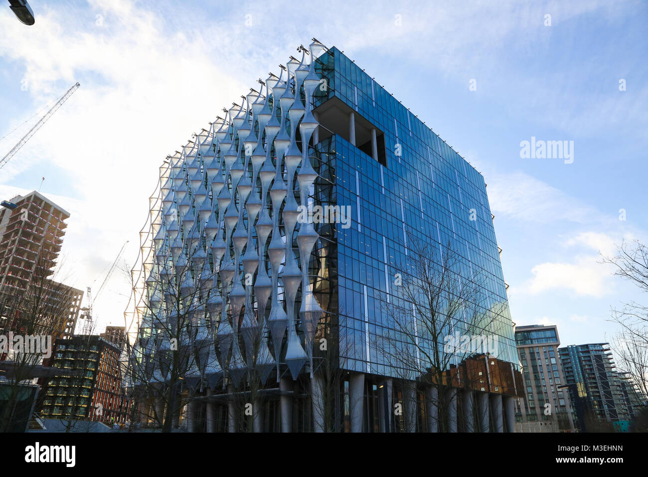 Exterior views of the new United States Embassy been built in London ...